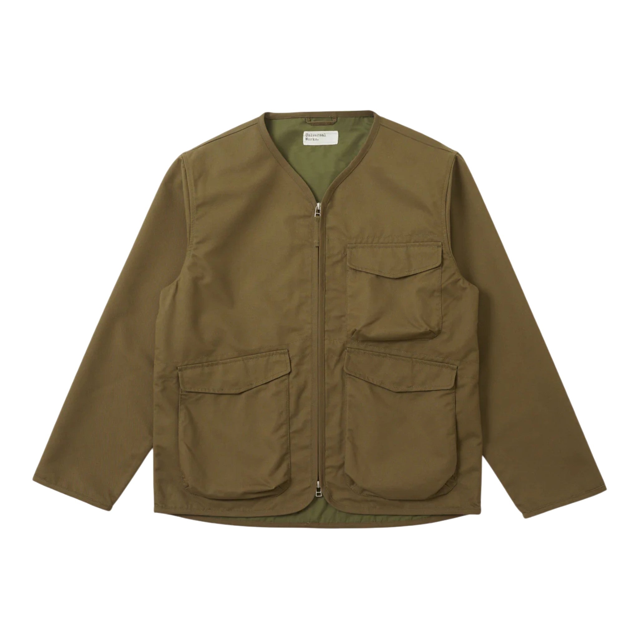 Mantel Universal Works parachute liner Jacke gebürstet polytech - khaki ...