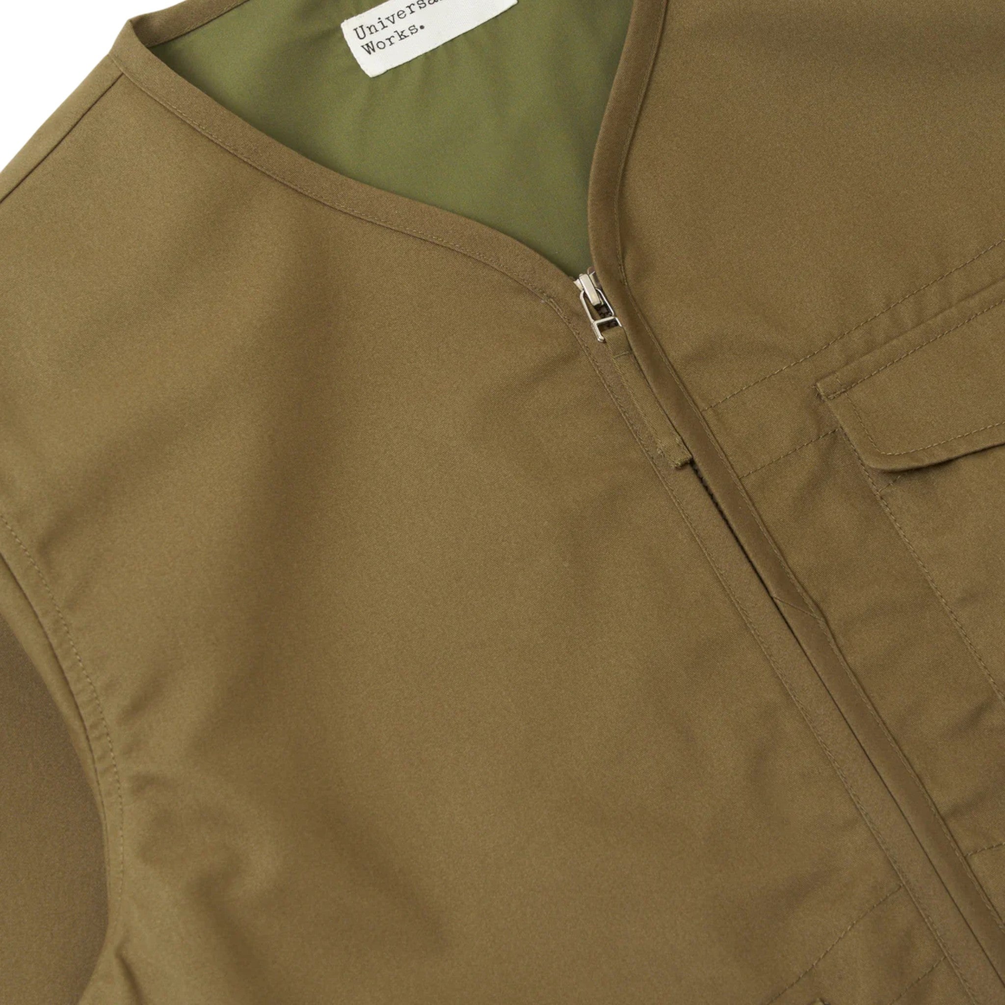 Mantel Universal Works parachute liner Jacke gebürstet polytech - khaki ...
